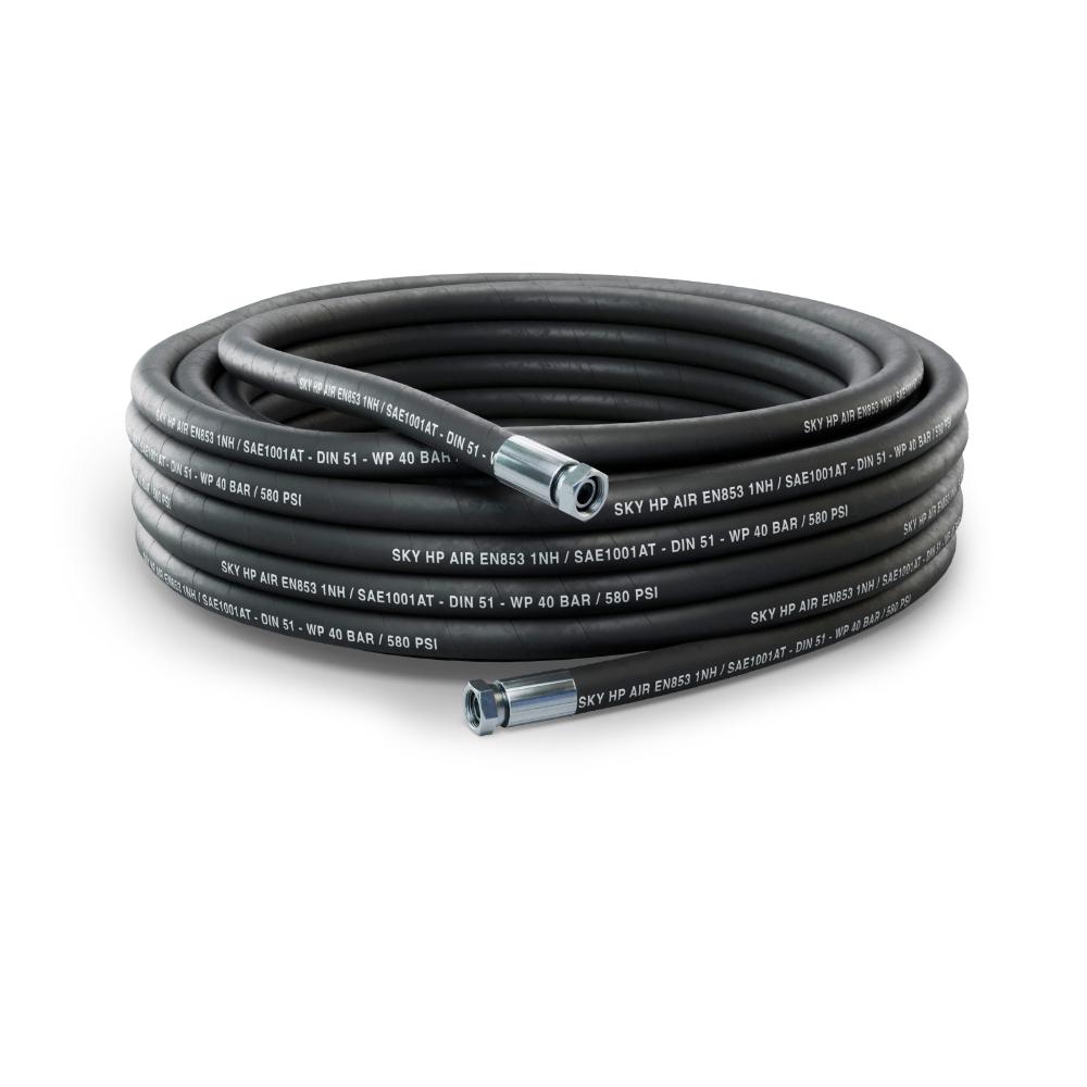 Black 40bar Air Compressor Hose Assembly | Air Hose | Integraflex